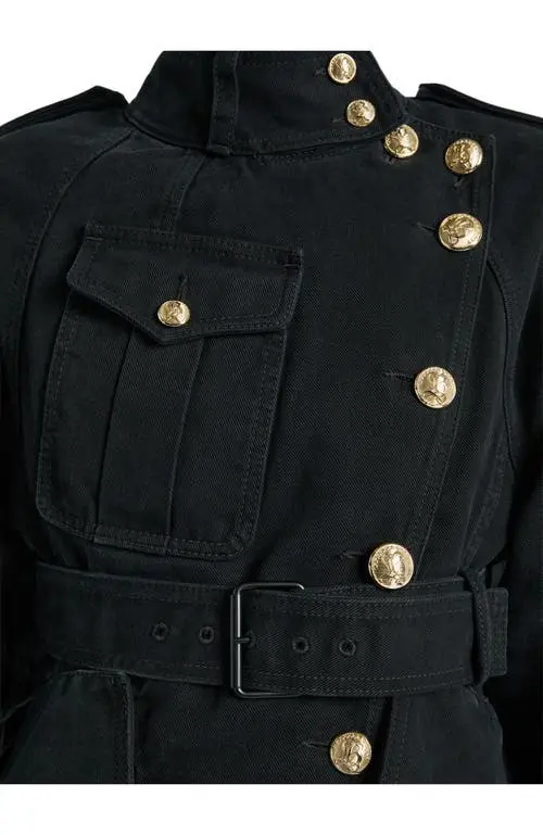 Balmain Denim Peplum Jacket