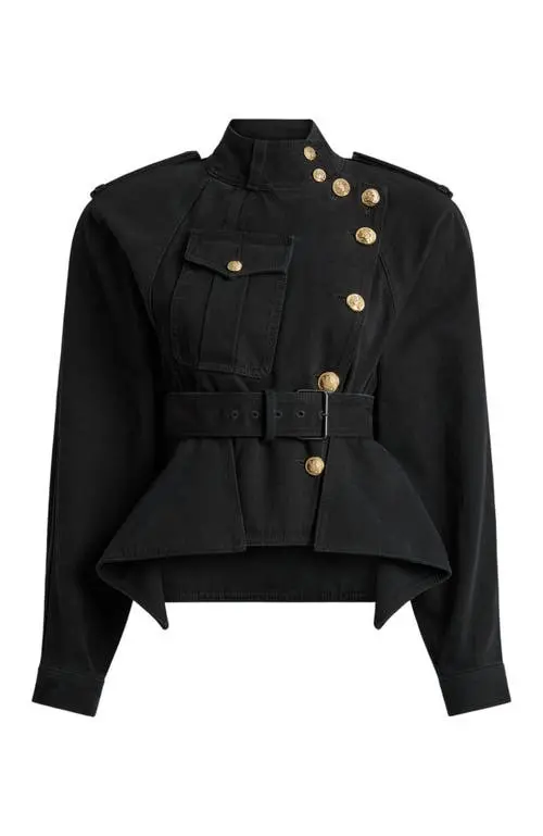 Balmain Denim Peplum Jacket