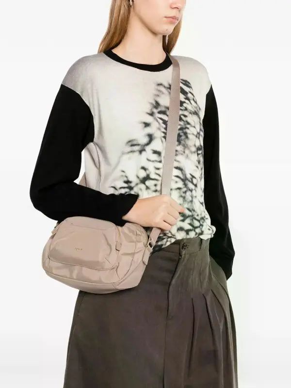 AGNES B. Logo-plaque Crossbody Bag