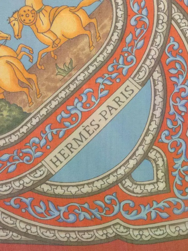 Hermès 1990-2010 Qalamdan Silk Scarf 90 Scarves