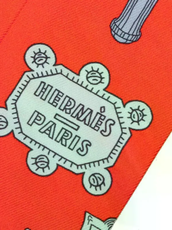 Hermès 2015-2026 Merveilleuses Lanternes Silk Twilly Scarf Scarves - Orange
