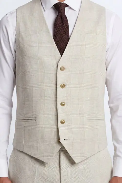 TWISTED TAILOR Beckford Slim Fit Check Waistcoat