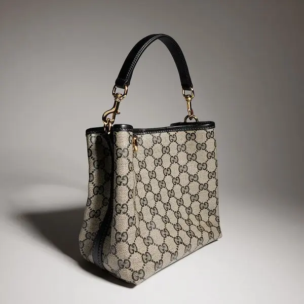 Gucci Gg Emblem Mini Bucket Bag Original Gg Fabric