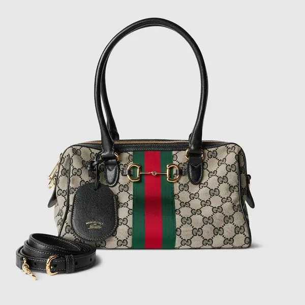 Gucci Borsetto Medium Boston Bag Original Gg Fabric - Beige