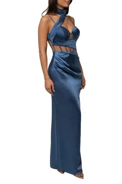 JLUXLABEL Golden Hour Corset Maxi Dress