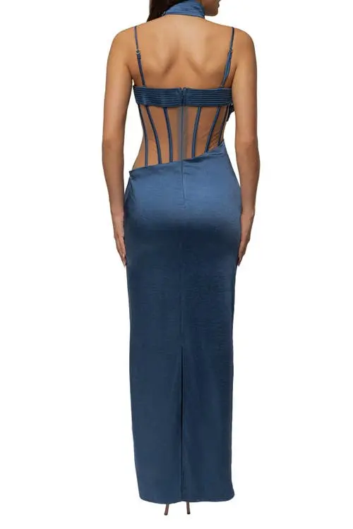 JLUXLABEL Golden Hour Corset Maxi Dress