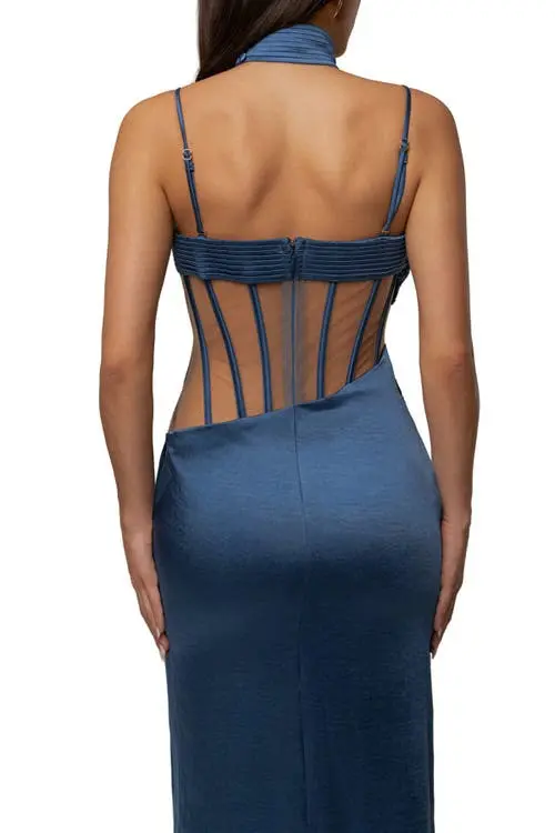 JLUXLABEL Golden Hour Corset Maxi Dress