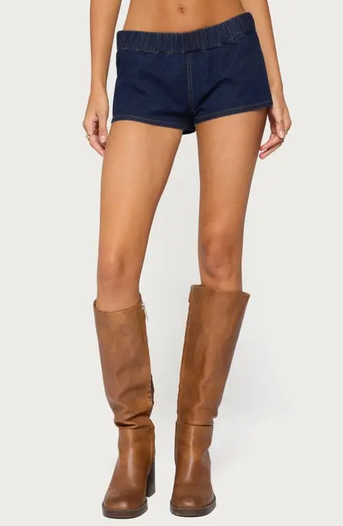 EDIKTED Aggie Micro Denim Shorts