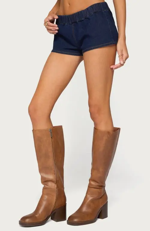 EDIKTED Aggie Micro Denim Shorts