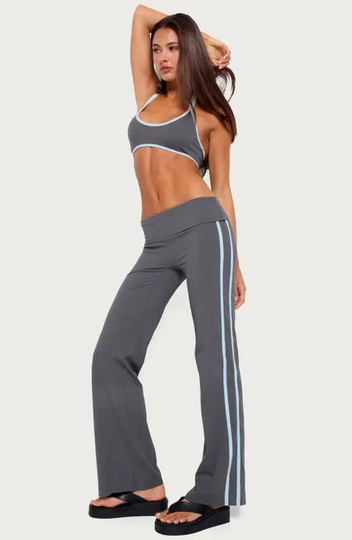 EDIKTED Anica Striped Mid Rise Foldover Pants