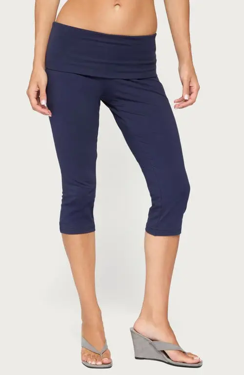 EDIKTED Rocio Foldover Capri Pants