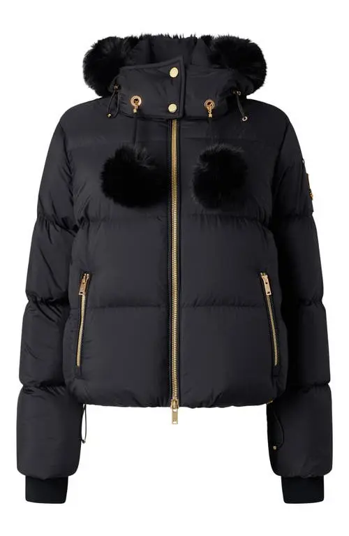 Moose Knuckles Misti Peak Faux Fur Trim Puffer Jacket