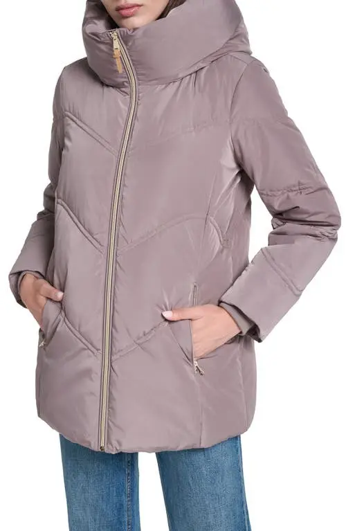 Cole Haan Water Repellent Down & Feather Fill Puffer Jacket - Cashew
