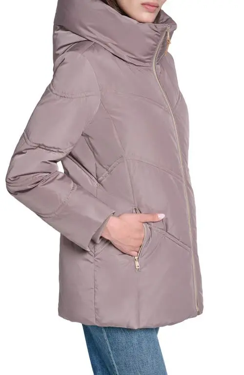 Cole Haan Water Repellent Down & Feather Fill Puffer Jacket - Cashew