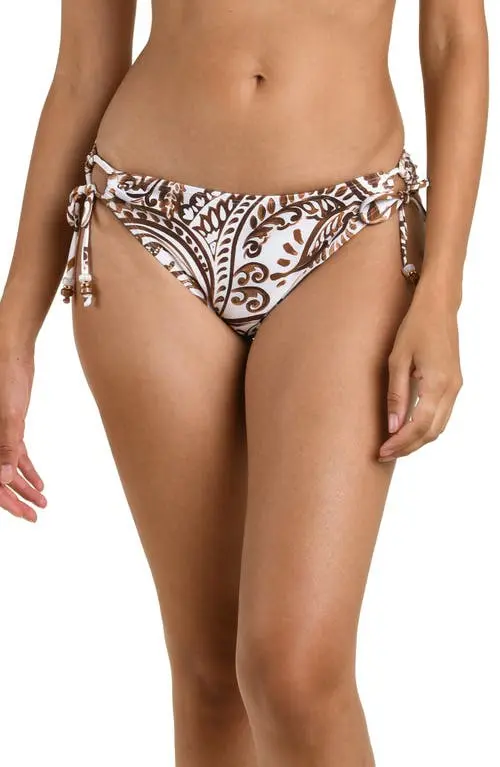 La Blanca Painted Paisley Adjustable Side Tie Bikini Bottoms