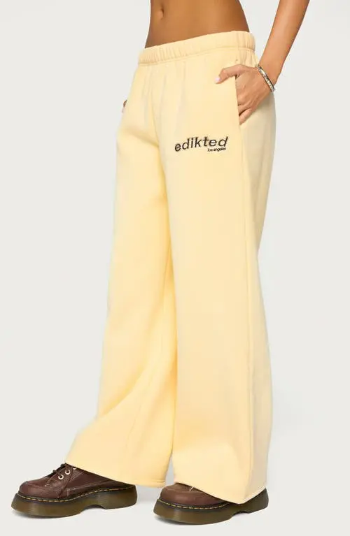 EDIKTED West Coast Wide Leg Sweatpants