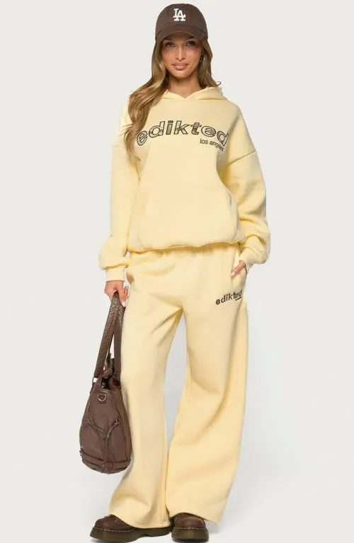 EDIKTED West Coast Wide Leg Sweatpants