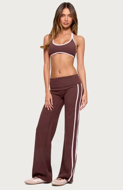 EDIKTED Anica Side Stripe Foldover Pants