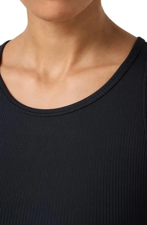 Travis Mathew Pulse Performance Rib Crop Tank - Black