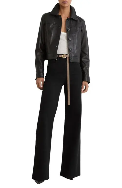 REISS Jas High Waist Wide Leg Jeans