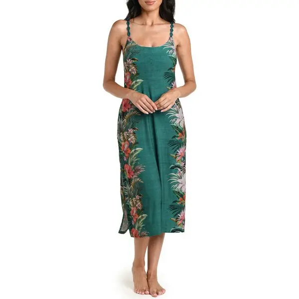 La Blanca Courtyard Palms Midi Dress - Jungle