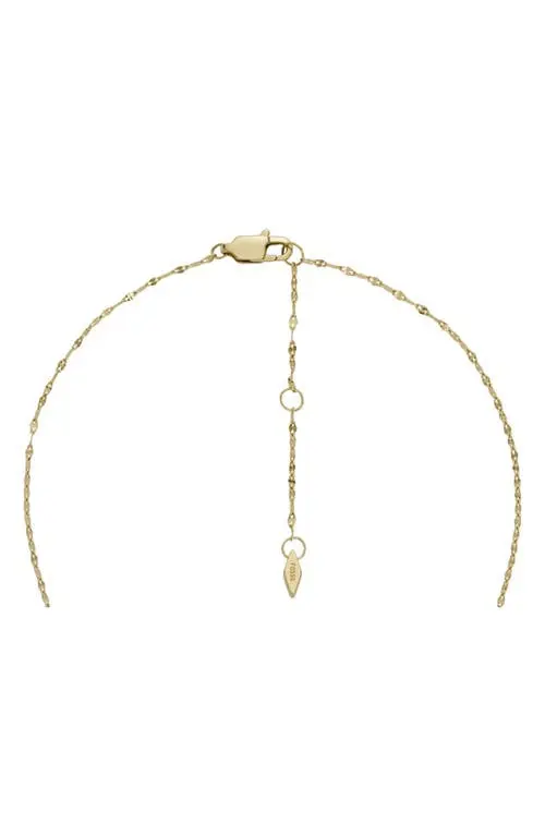 Fossil Sutton Leo Zodiac Pendant Necklace - Libra/pink/gold