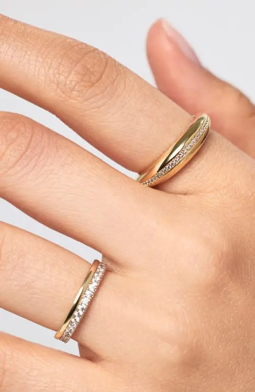 ANA LUISA Rowan Cubic Zirconia Pave Band Stackable Ring