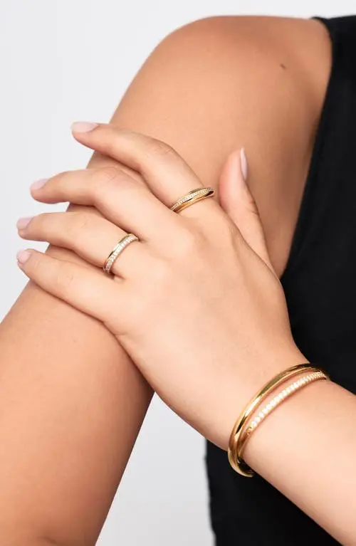 ANA LUISA Rowan Cubic Zirconia Pave Band Stackable Ring