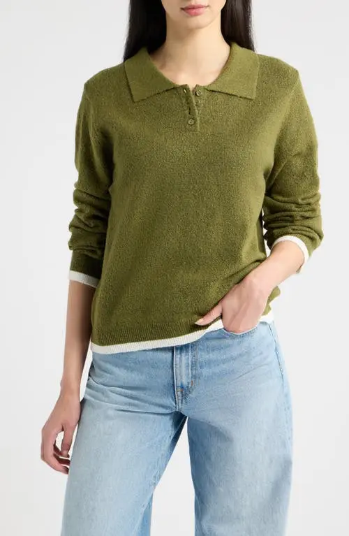 A.REN Charlene Tipped Sweater Polo