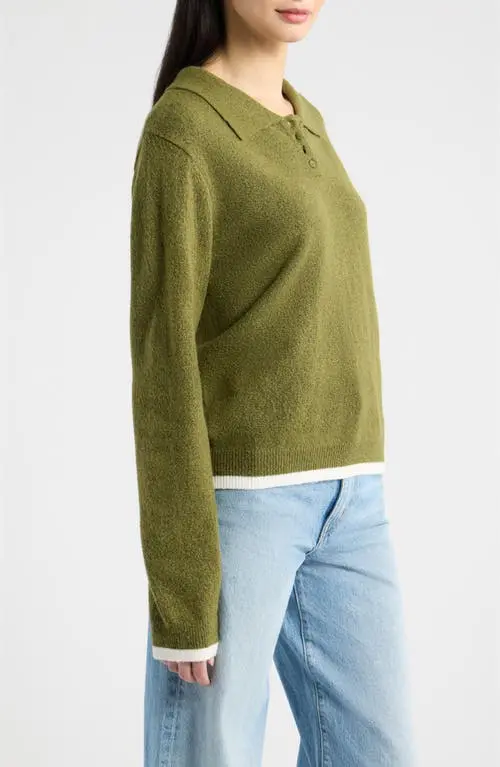 A.REN Charlene Tipped Sweater Polo