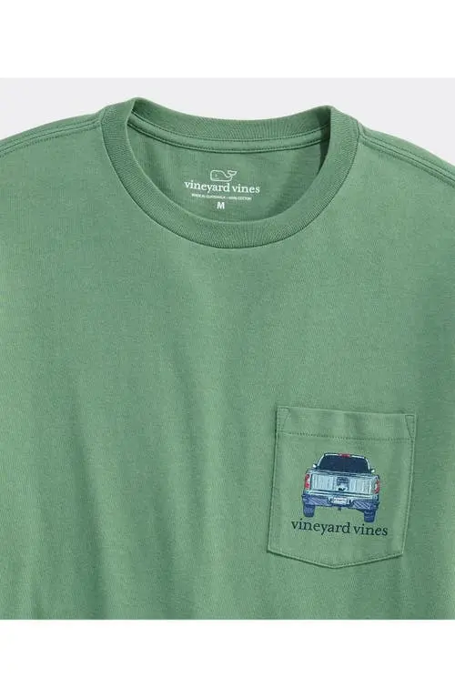 Vineyard Vines Pickup Truck Marsh Dogs Graphic Pocket Tee