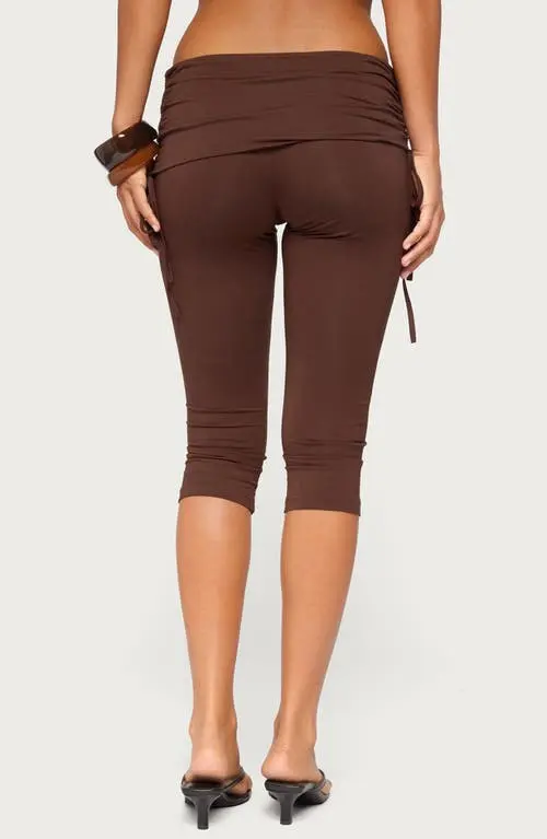EDIKTED Bardi Drawstring Foldover Capris