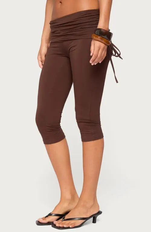 EDIKTED Bardi Drawstring Foldover Capris