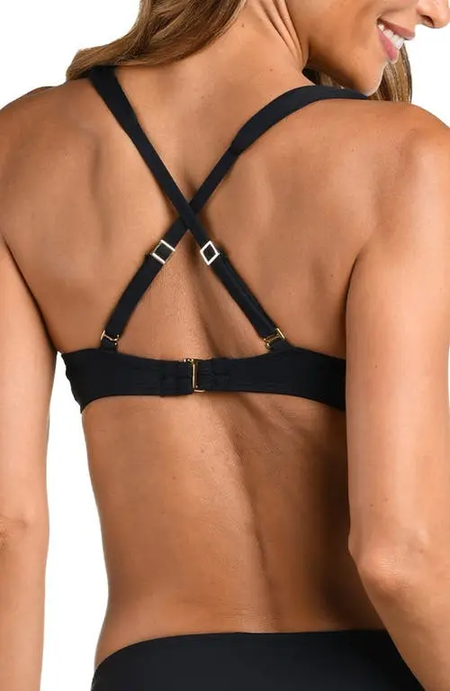 La Blanca Island Goddess Gold Link Bikini Top