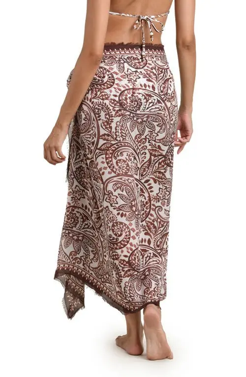 La Blanca Painted Paisley Cang Print Cover-up Pareo