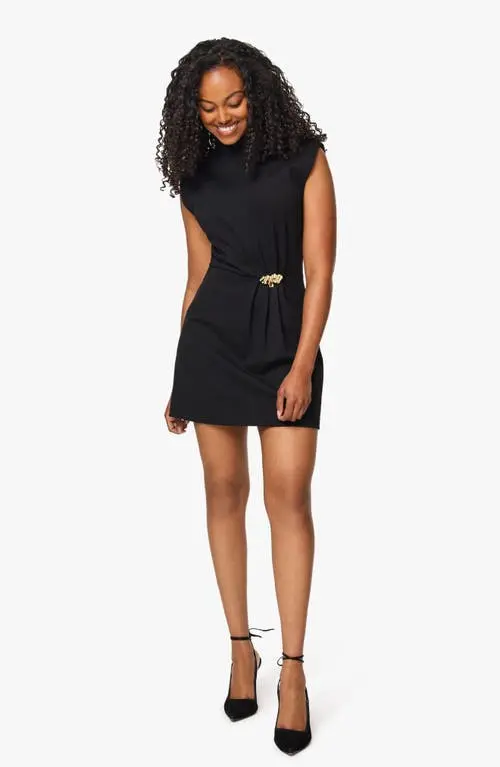 Habitual Mock Neck Sleeveless Dress With Hardware