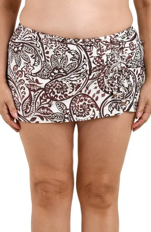 La Blanca Painted Pasiley Skirted Swim Bottoms