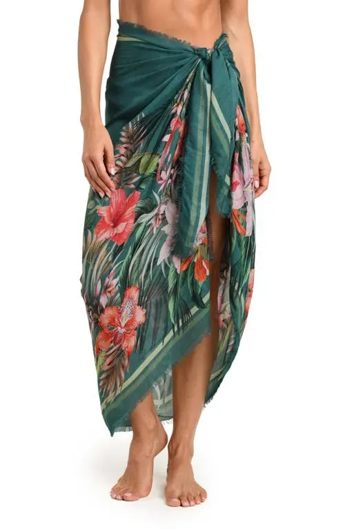 La Blanca Courtyard Palms Pareo Cover-up - Jungle