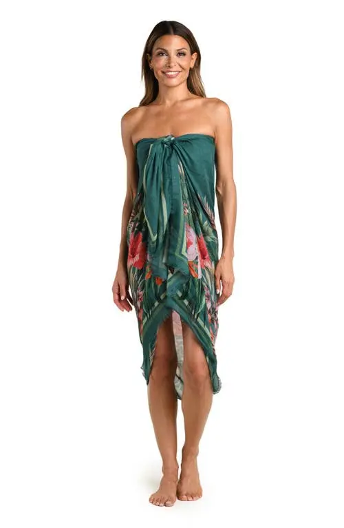 La Blanca Courtyard Palms Pareo Cover-up - Jungle
