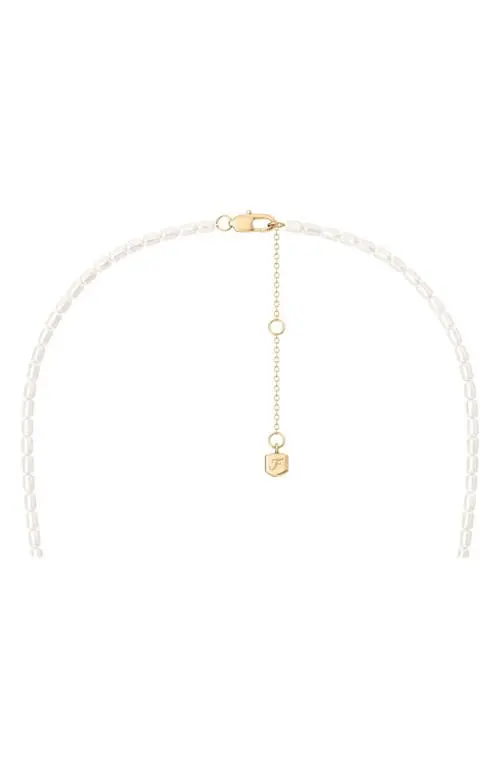Fossil Harlow Pav Rondelle Imitation Pearl Necklace