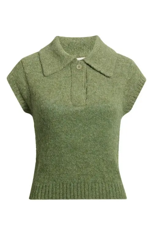 A.REN Charlene Short Sleeve Polo Sweater