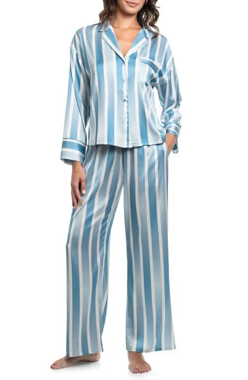 MIDNIGHT BAKERY Stripe Satin Pajamas
