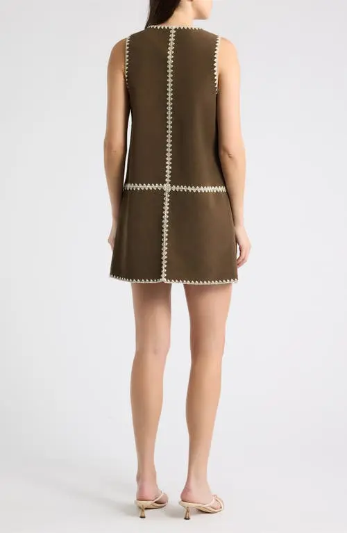 A.REN Haleigh Faux Leather Shift Minidress