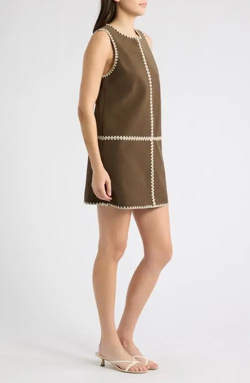 A.REN Haleigh Faux Leather Shift Minidress