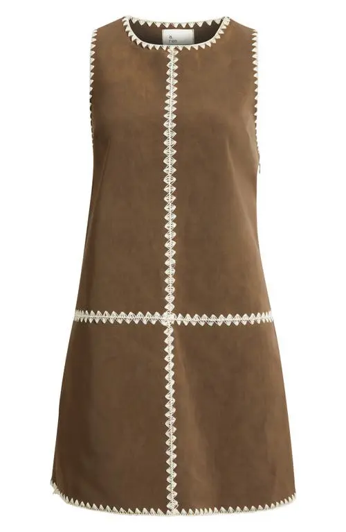 A.REN Haleigh Faux Leather Shift Minidress