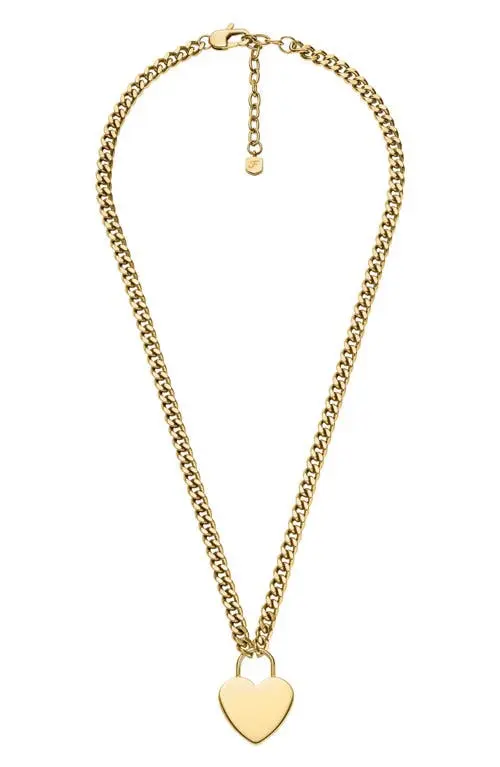 Fossil Sutton Heart Pendant Necklace