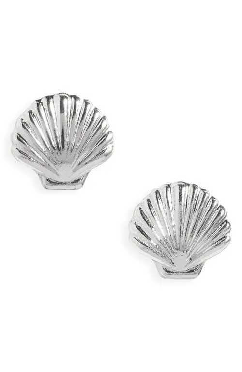 CHILD OF WILD Cove Shell Stud Earrings - Silver