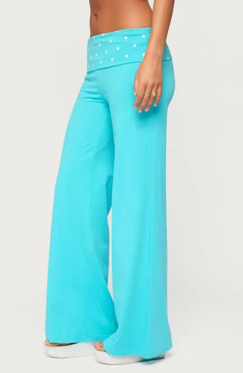 EDIKTED Reeva Polka Dot Foldover Pants