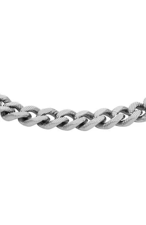 Fossil Harlow Linear Texture Chain Bracelet