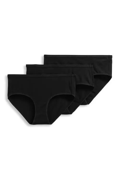 JOCKEY Organic Cotton Stretch Hipster3 Pack - Black